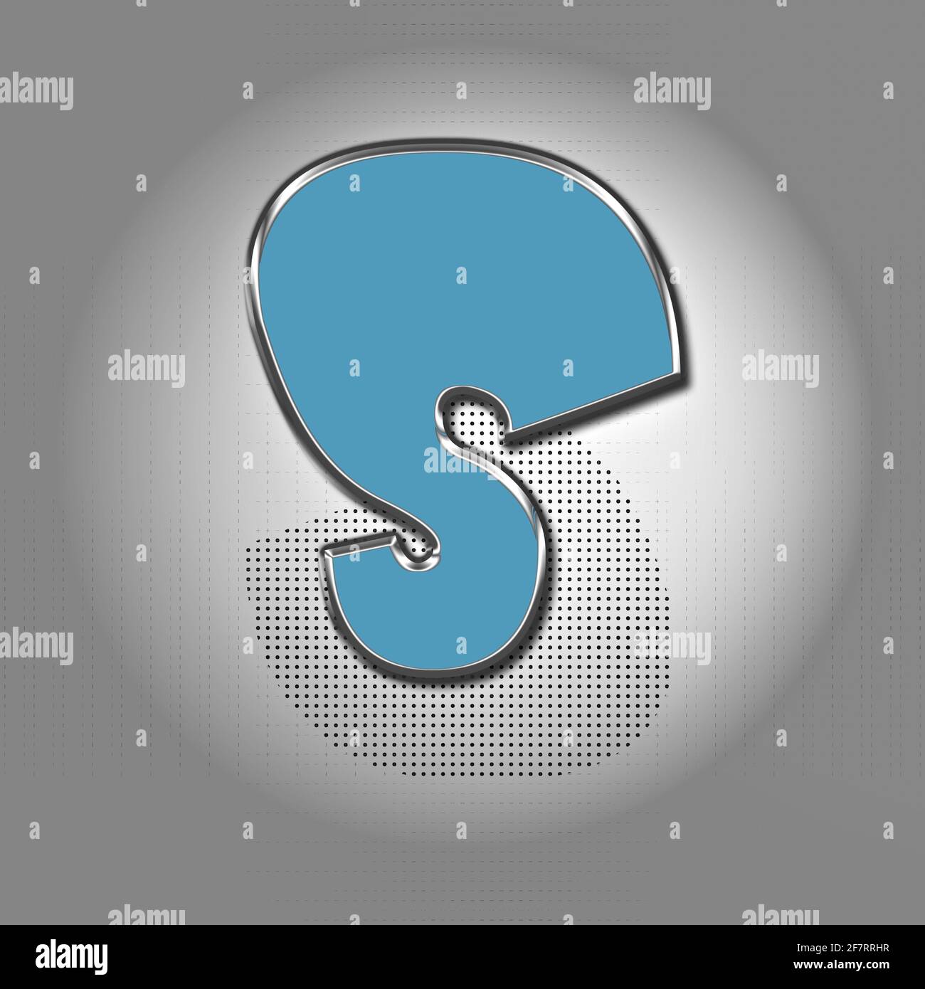 square graphic: colorful and dainty capital letter with the upper-case ...