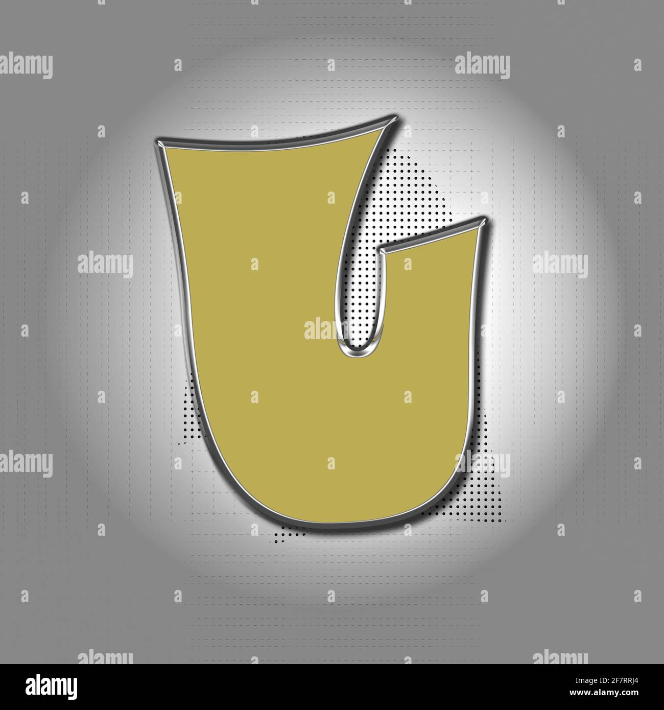 square graphic: colorful and dainty capital letter with the upper-case ...