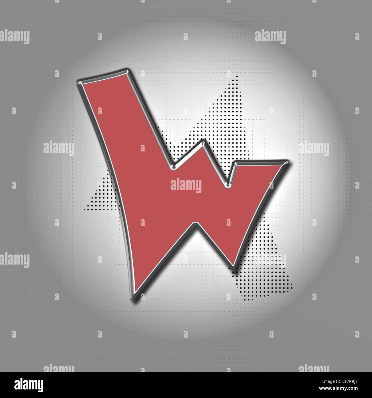 square graphic: colorful and dainty capital letter with the upper-case ...