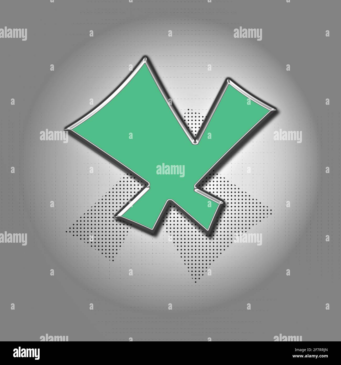 square graphic: colorful and dainty capital letter with the upper-case ...