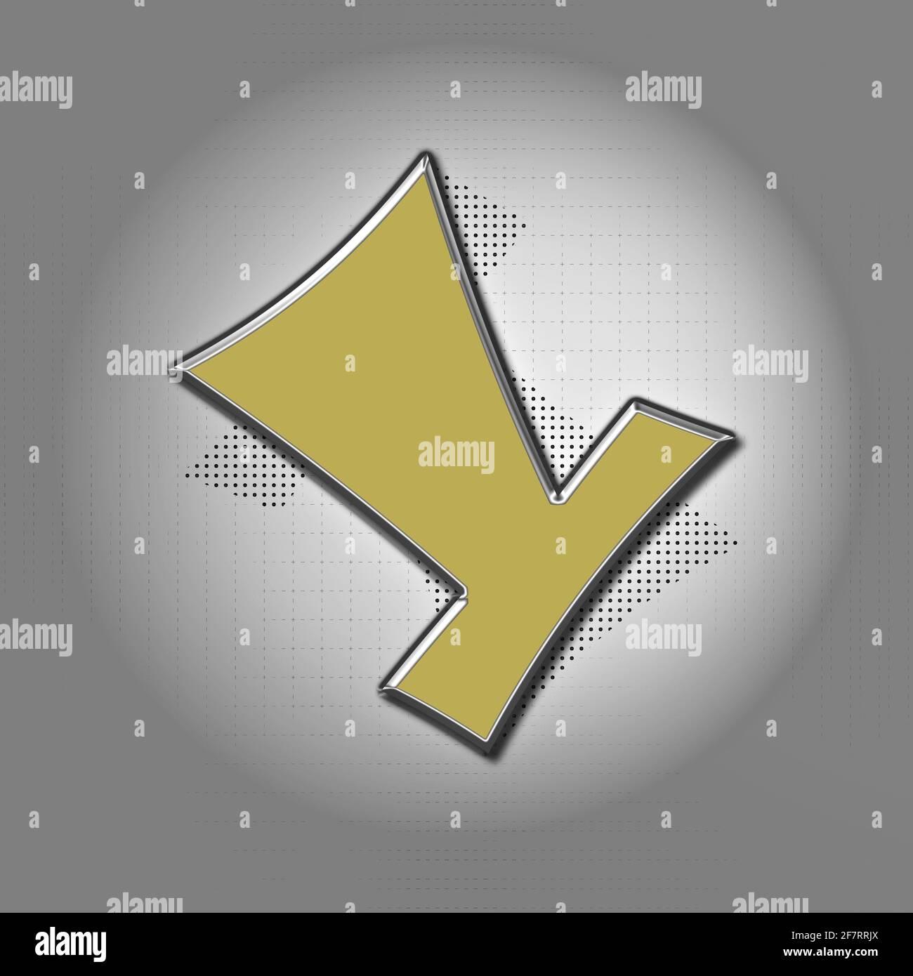 square graphic: colorful and dainty capital letter with the upper-case ...