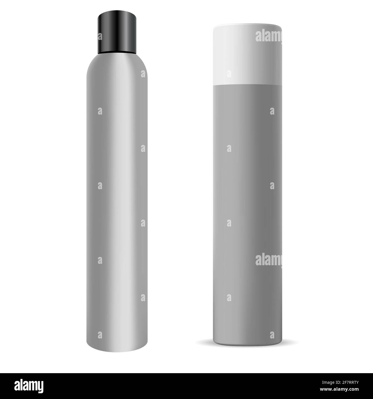 Hair spray bottle. Chrome deodorant can, hair aerosol cylinder mockup ...