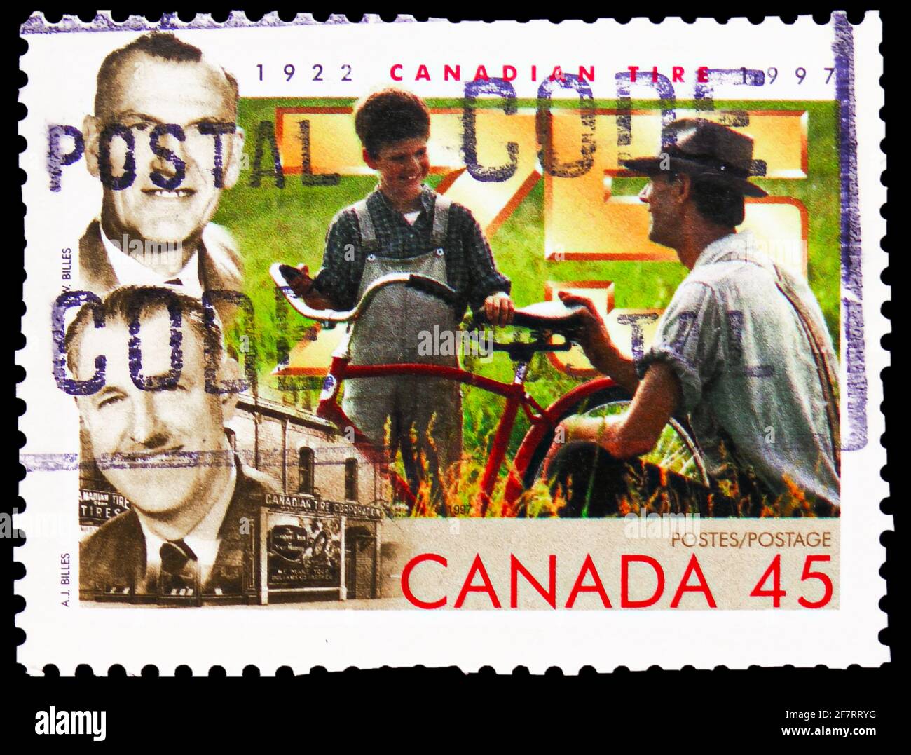 MOSCOW, RUSSIA - JANUARY 17, 2021: Postage stamp printed in Canada ...