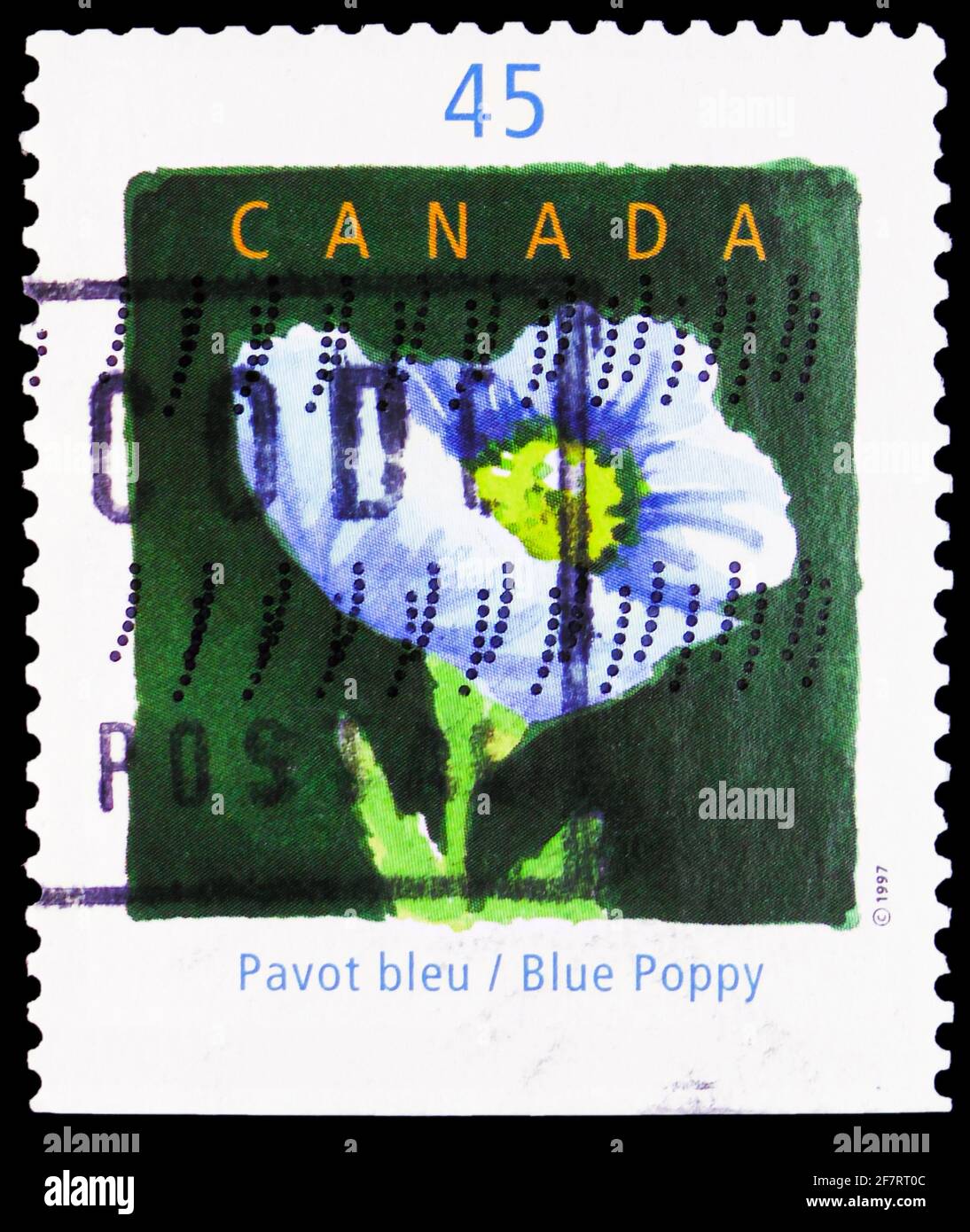 MOSCOW, RUSSIA - JANUARY 17, 2021: Postage stamp printed in Canada ...