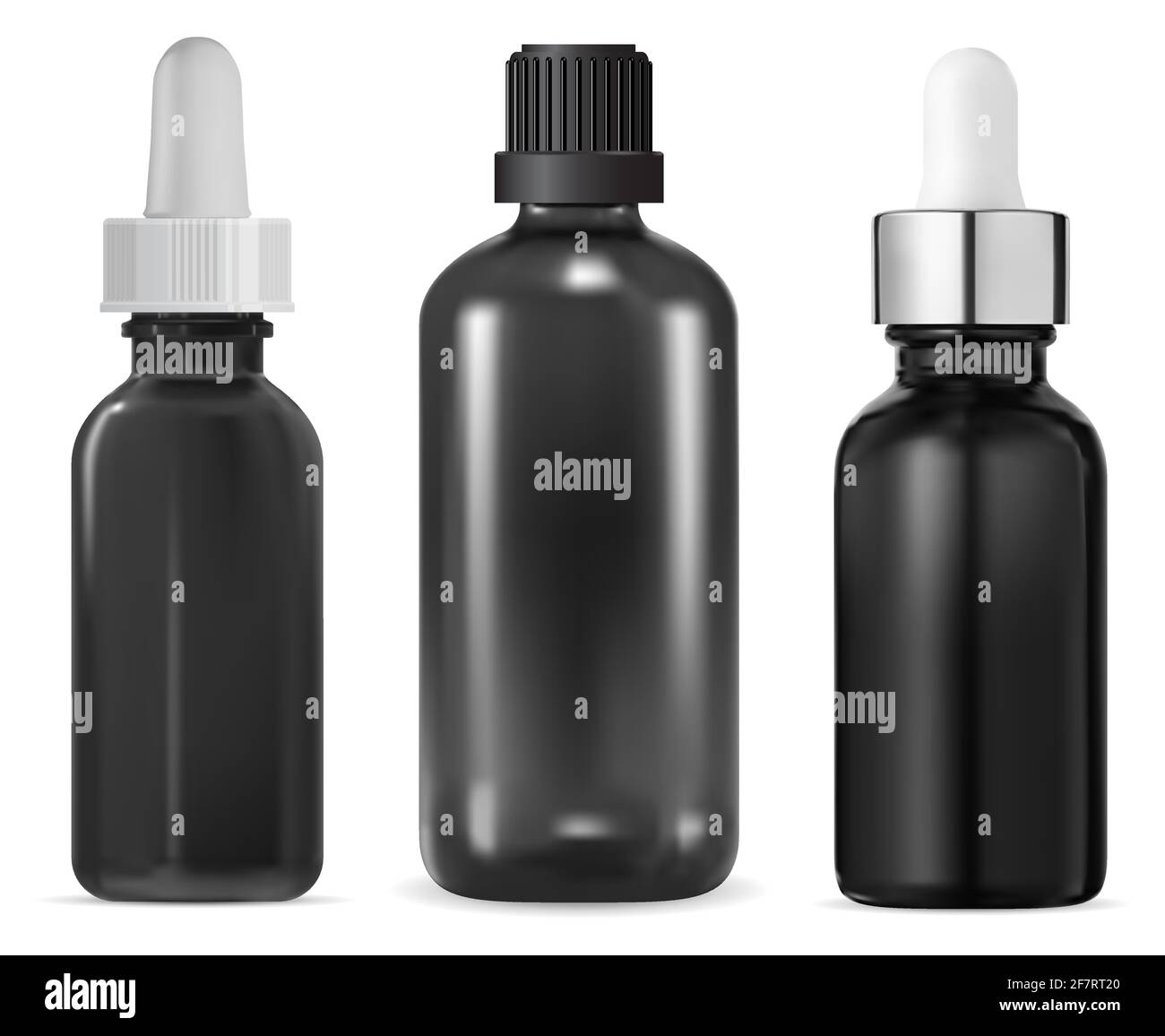 Glass serum bottle, essential oil cosmetic mockup. Beauty serum vial ...