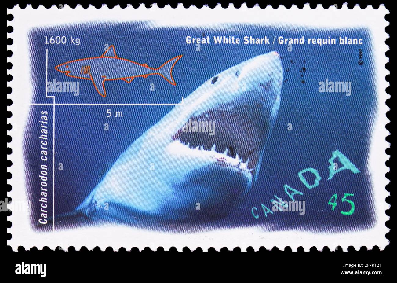 MOSCOW, RUSSIA - JANUARY 17, 2021: Postage stamp printed in Canada ...