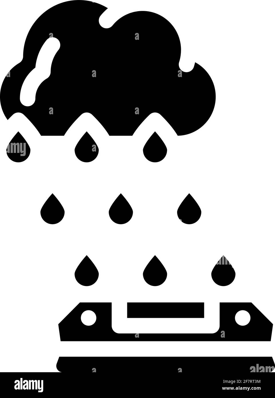 rain sensor glyph icon vector illustration black Stock Vector Image ...