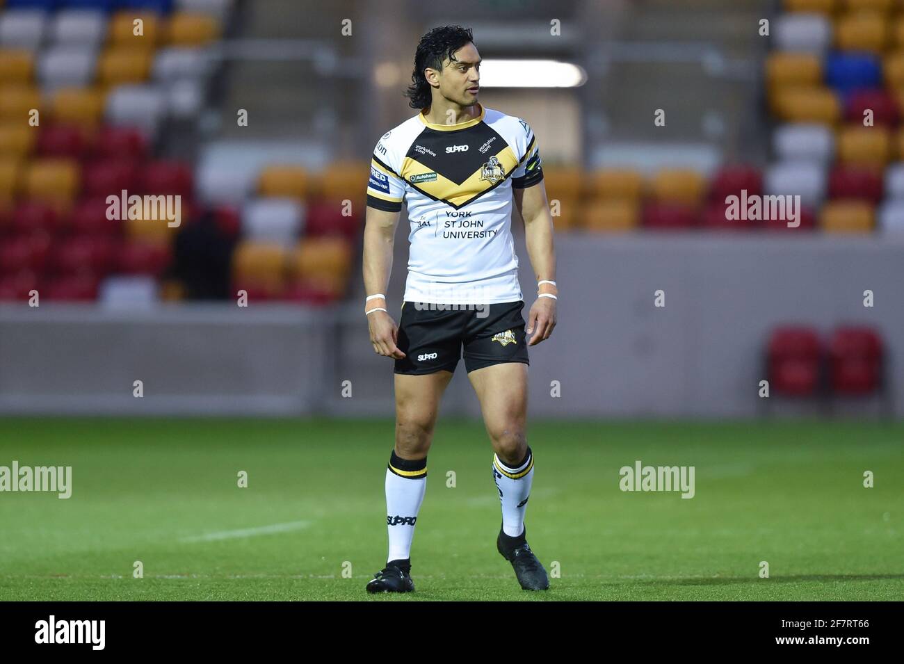 York, UK. 09th Apr, 2021. Tyme Dow-Nikau (30) of York City Knights ...