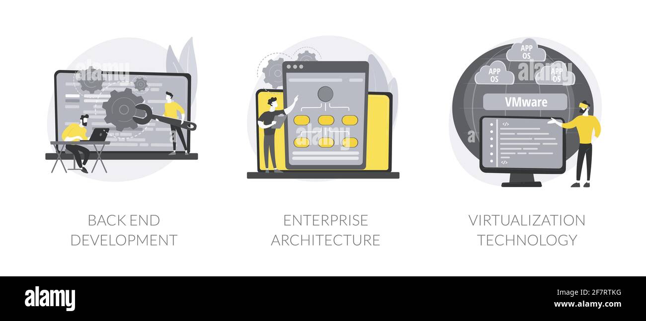 Enterprise software abstract concept vector illustrations Stock Vector ...
