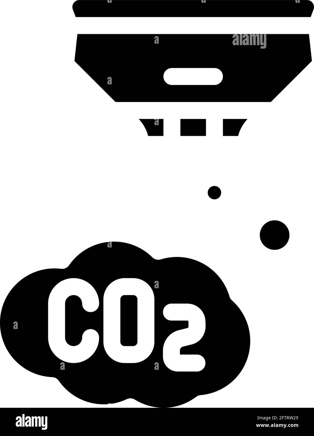 co2 sensor glyph icon vector illustration black Stock Vector Image ...