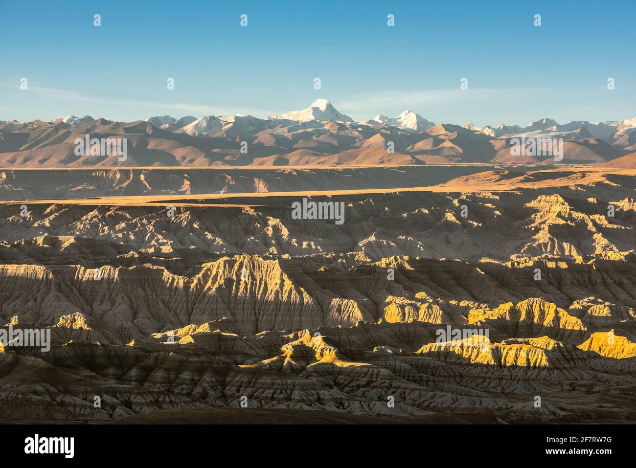 Eroded landscape and rock towers in Zanda soil forest Stock Photo - Alamy