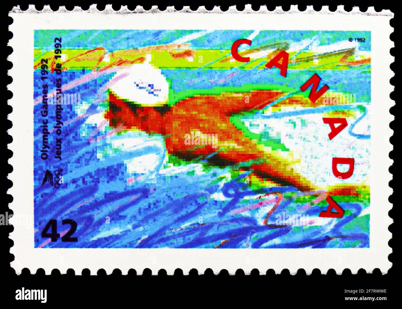 MOSCOW, RUSSIA - JANUARY 17, 2021: Postage stamp printed in Canada ...