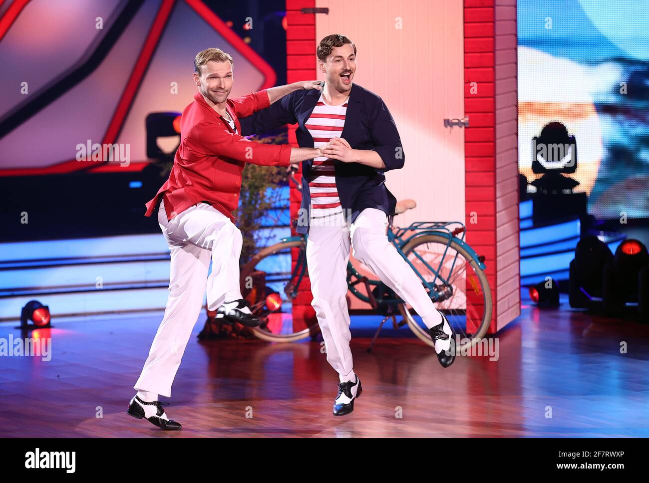 Cologne, Germany. 09th Apr, 2021. Nicolas Puschmann (r), TV star, Vadim ...