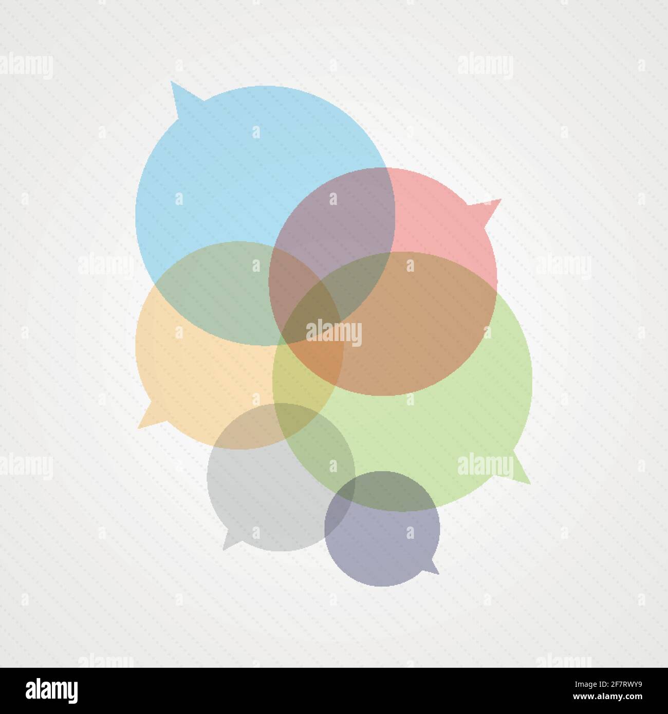 Colorful speech bubbles. Concept of communication, chat, conversation. Vector illustration, flat ...