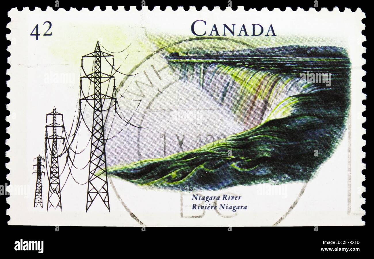 MOSCOW, RUSSIA - JANUARY 17, 2021: Postage stamp printed in Canada ...