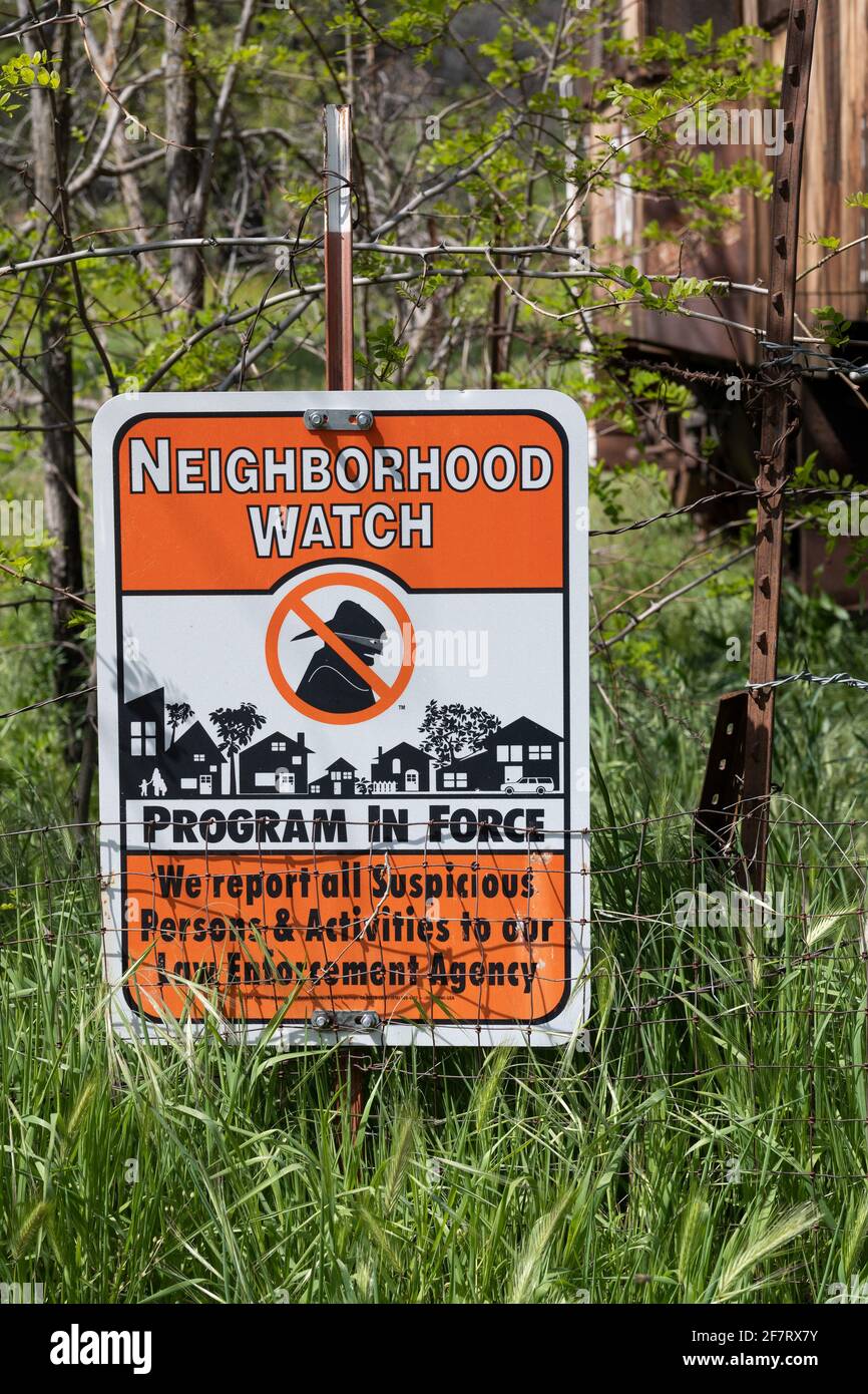 Neighborhood watch sign hi-res stock photography and images - Alamy