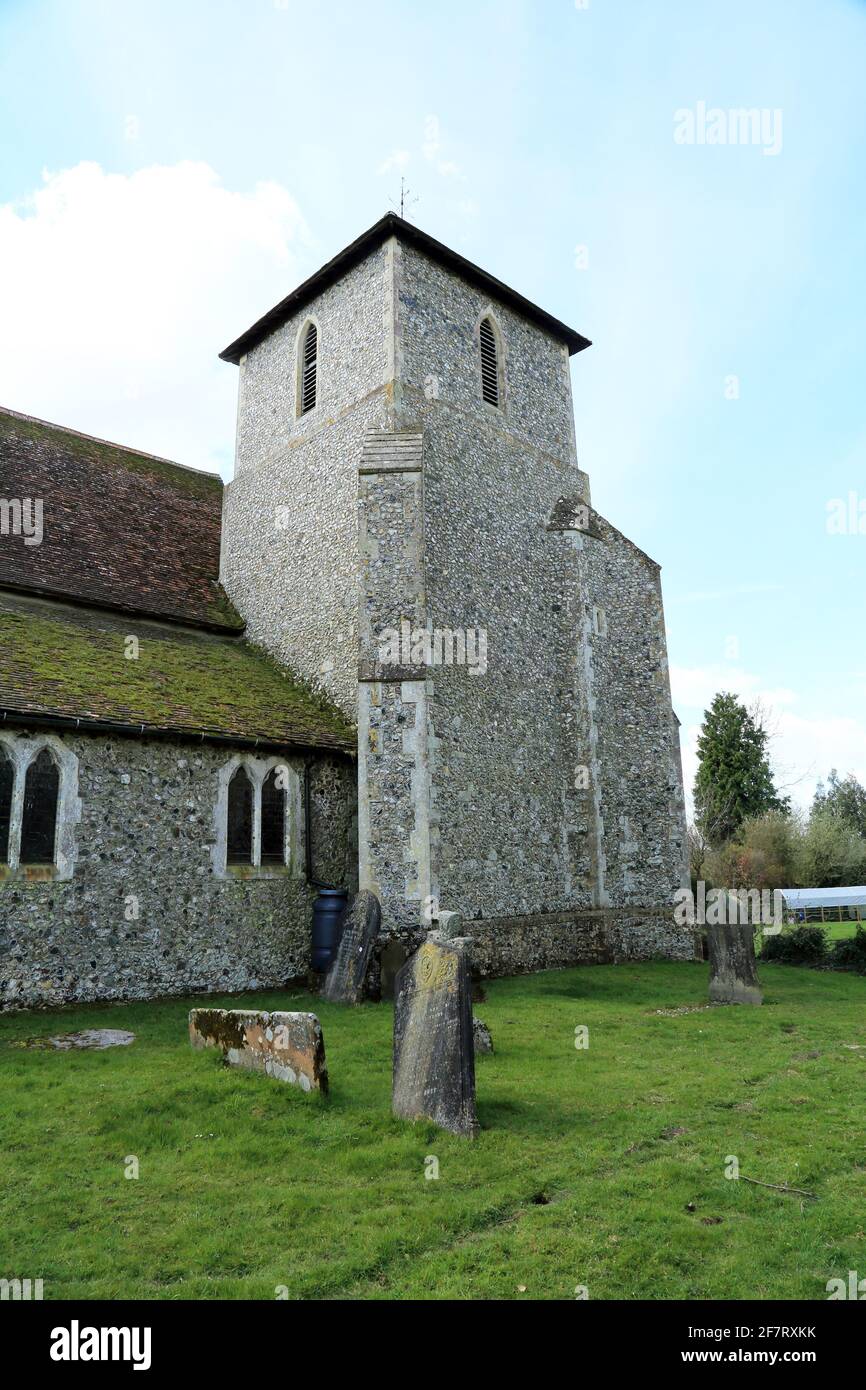 St Mary's church, Stowting, Kent, England, United Kingdom Stock Photo ...