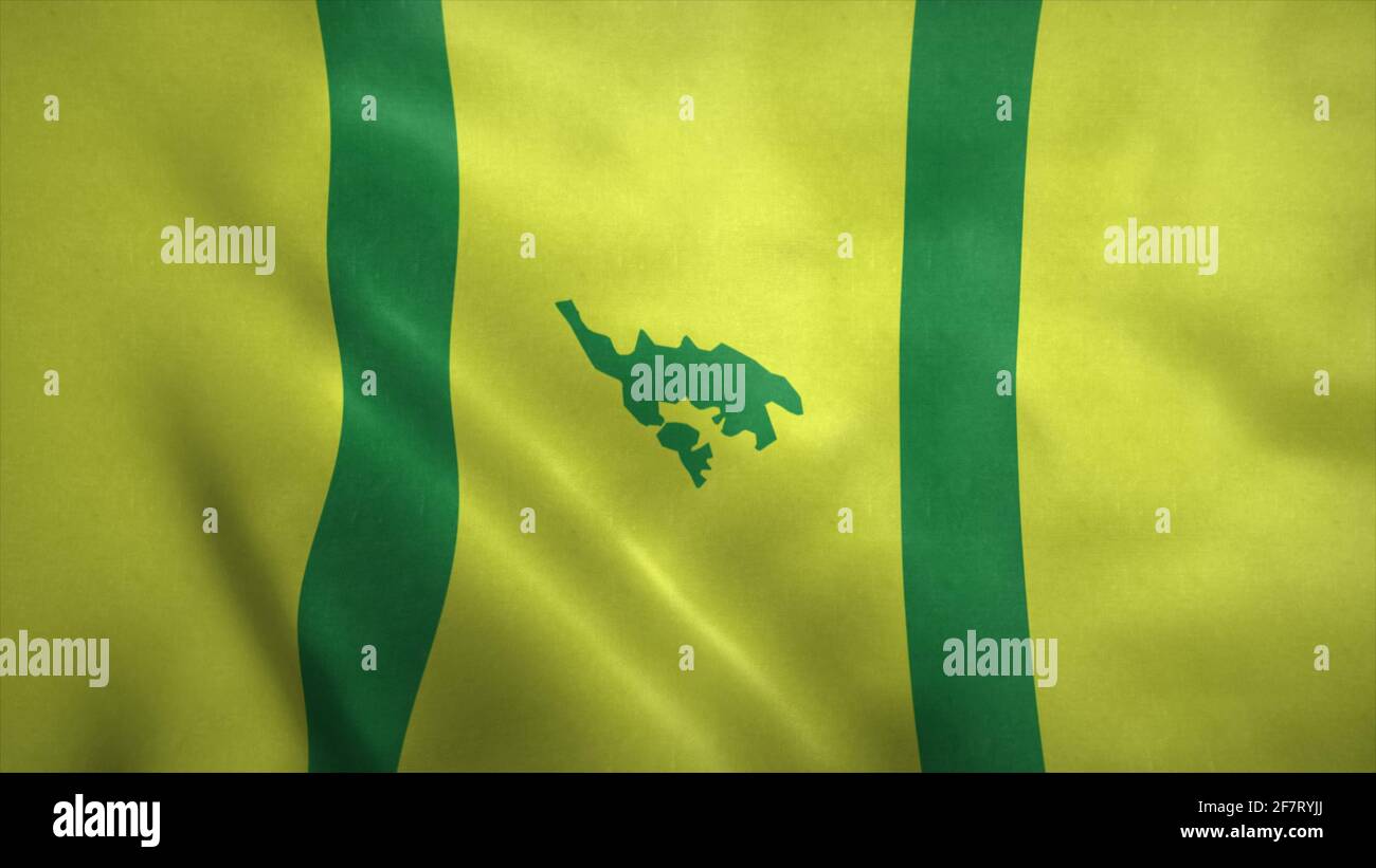 Culebra flag, city of Puerto Rico. 3d illustration Stock Photo - Alamy