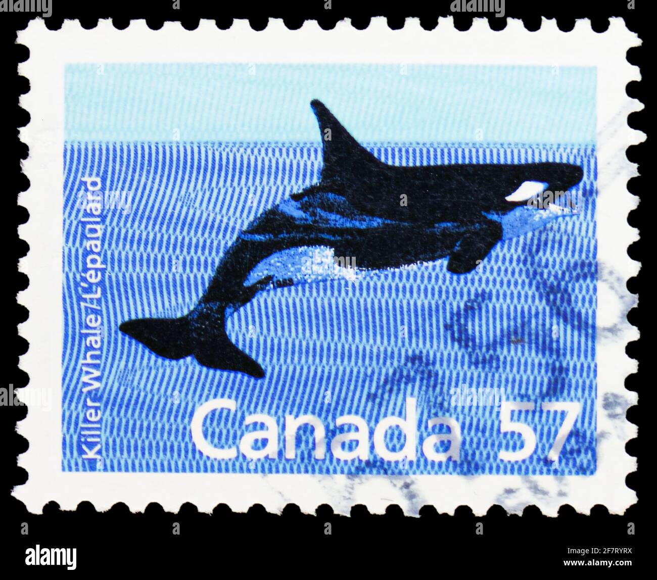 MOSCOW, RUSSIA - JANUARY 17, 2021: Postage stamp printed in Canada ...