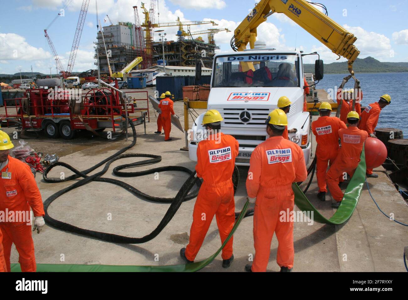 madre de deus, bahia, brazil - august 16, 2006: fire-fighting brigades ...