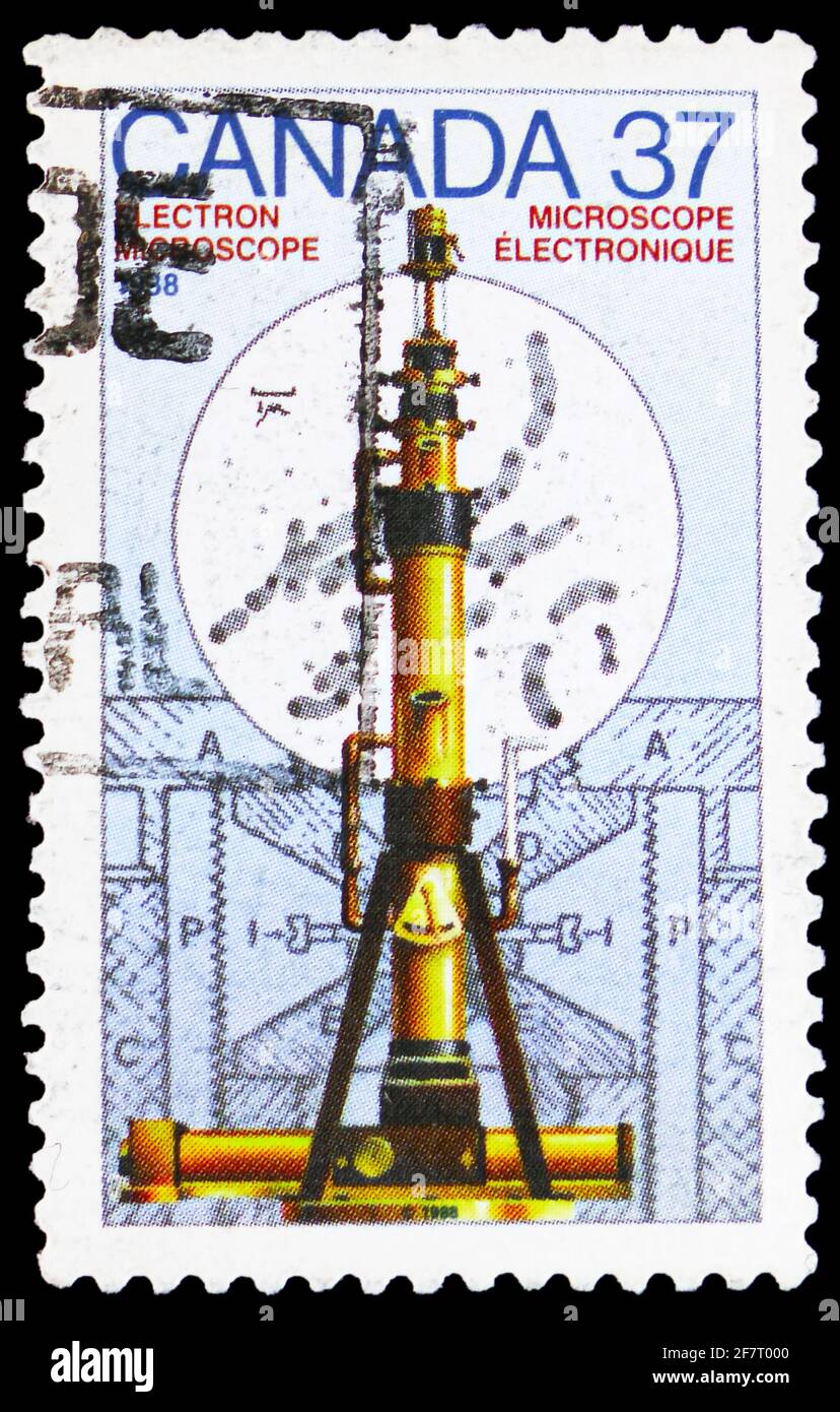 MOSCOW, RUSSIA - JANUARY 17, 2021: Postage stamp printed in Canada ...