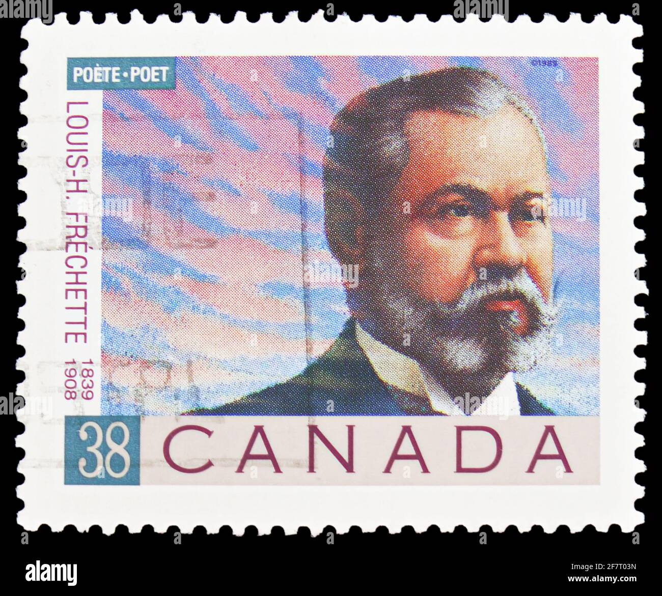 MOSCOW, RUSSIA - JANUARY 17, 2021: Postage stamp printed in Canada ...