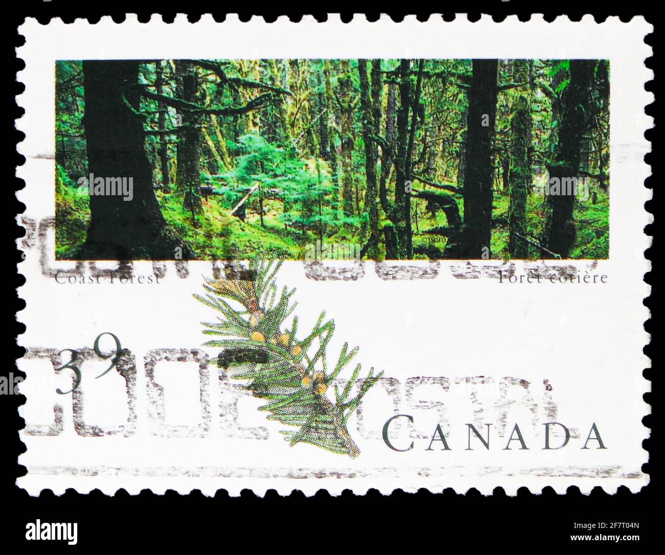 MOSCOW, RUSSIA - JANUARY 17, 2021: Postage stamp printed in Canada ...