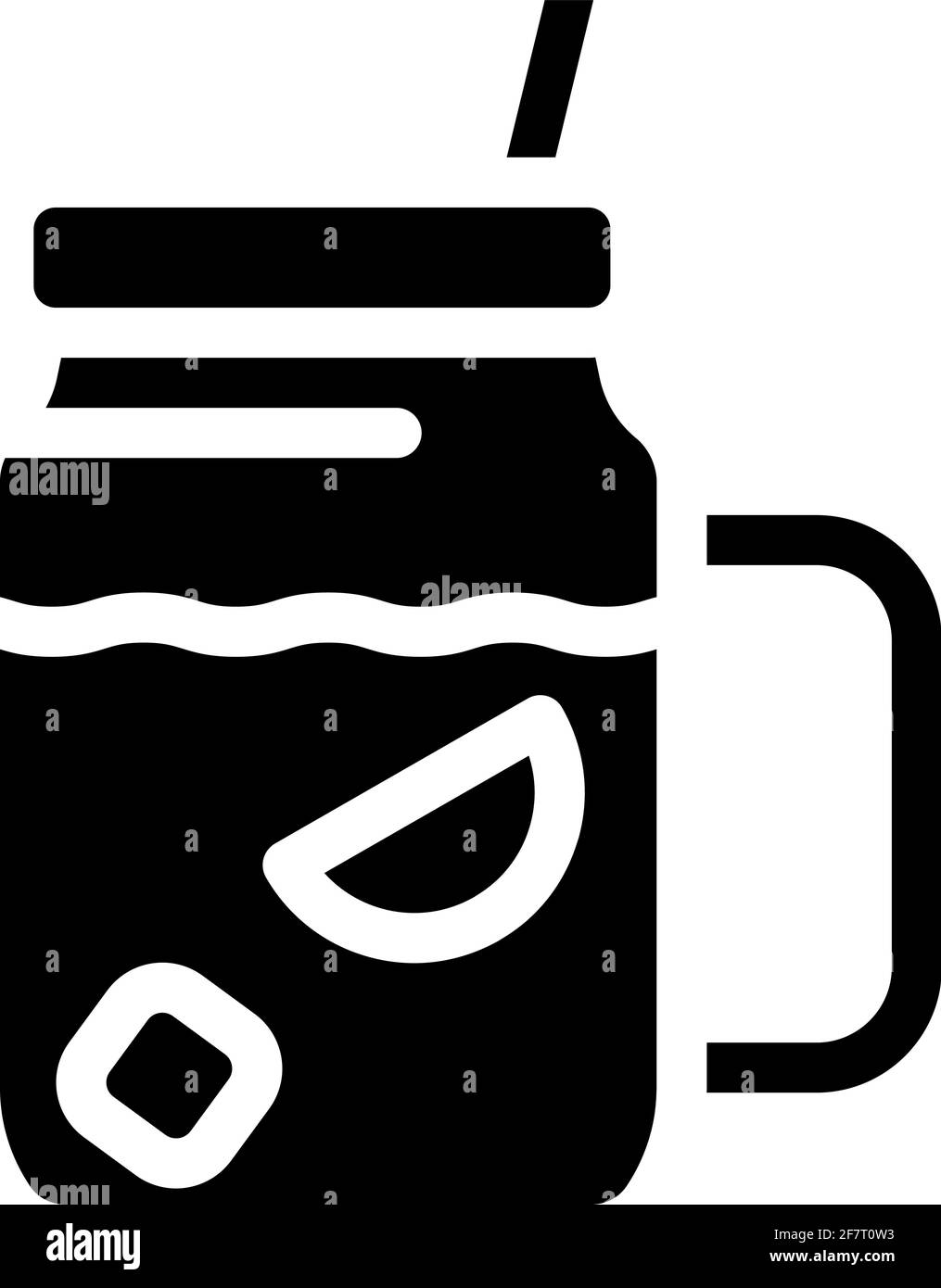 cold tea glyph icon vector illustration black Stock Vector Image & Art ...