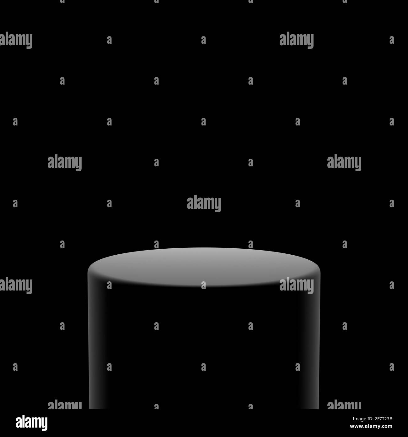 3D rendering stand podium on black background. High resolution ...
