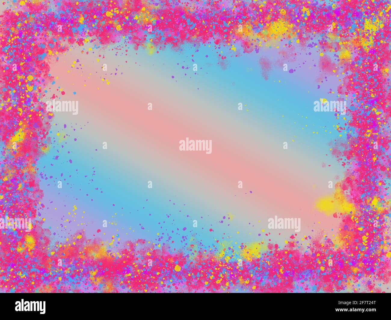 An abstract neon splatter border background image Stock Photo - Alamy