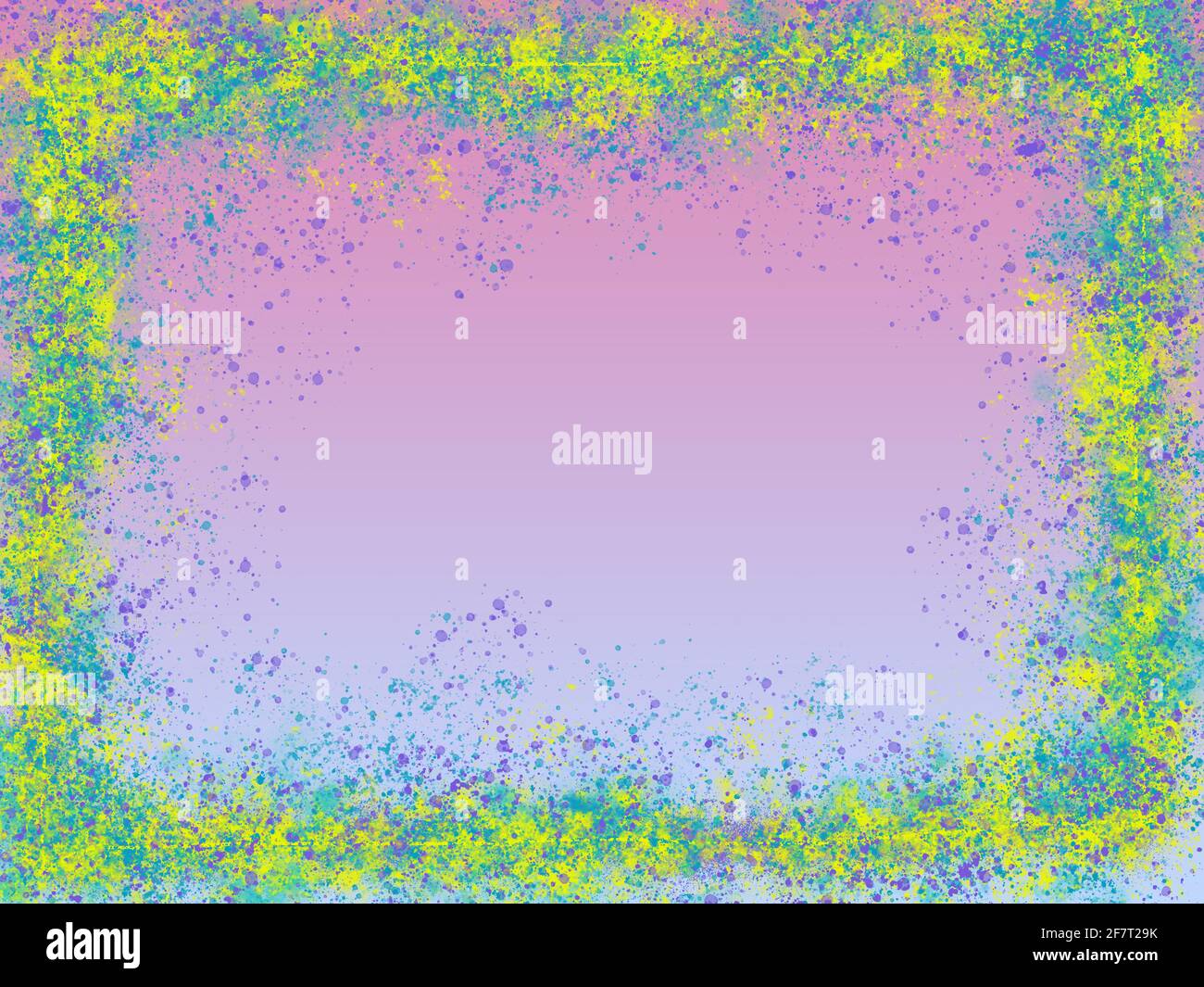 An abstract neon splatter border background image Stock Photo - Alamy