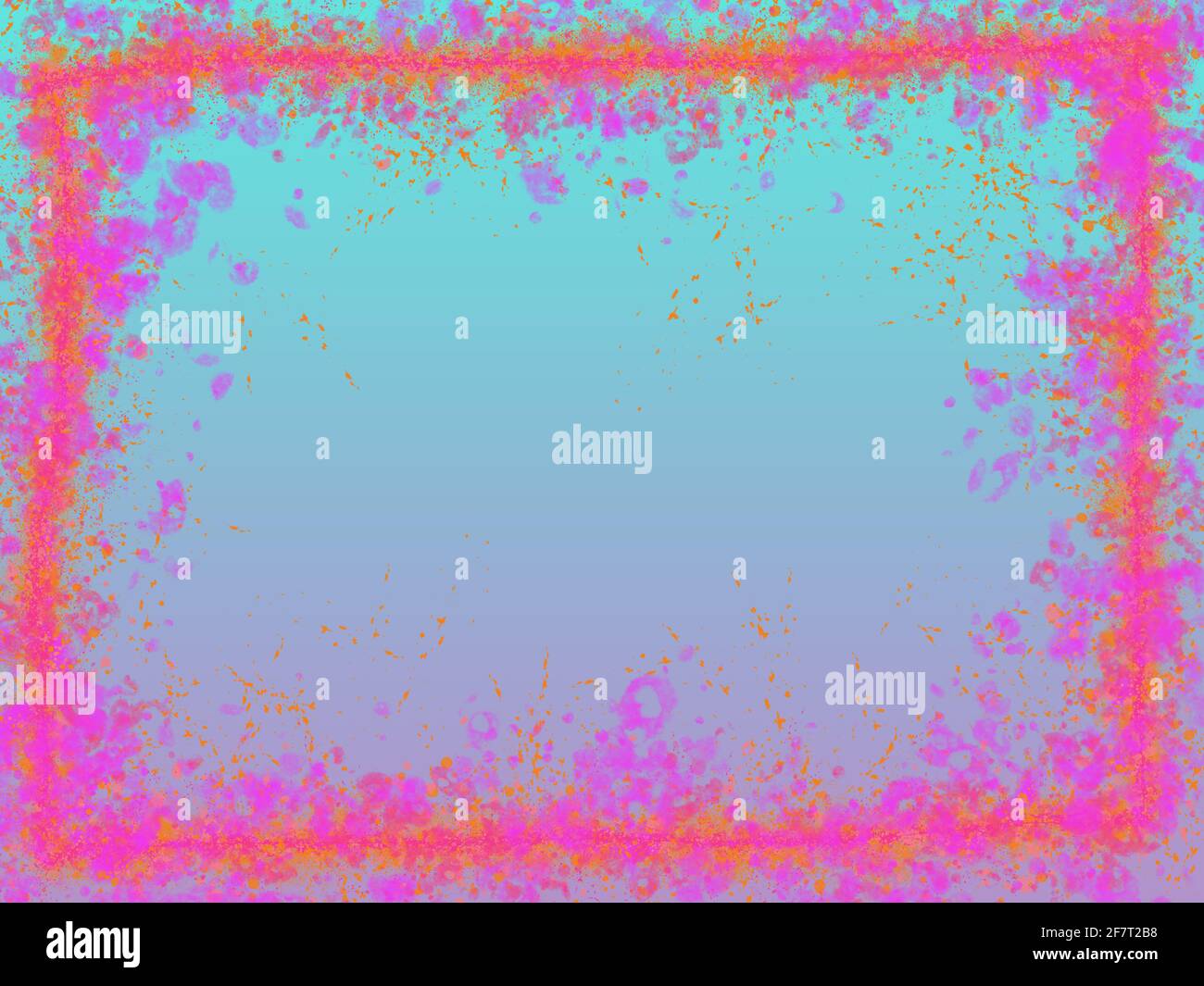 An abstract neon splatter border background image Stock Photo - Alamy