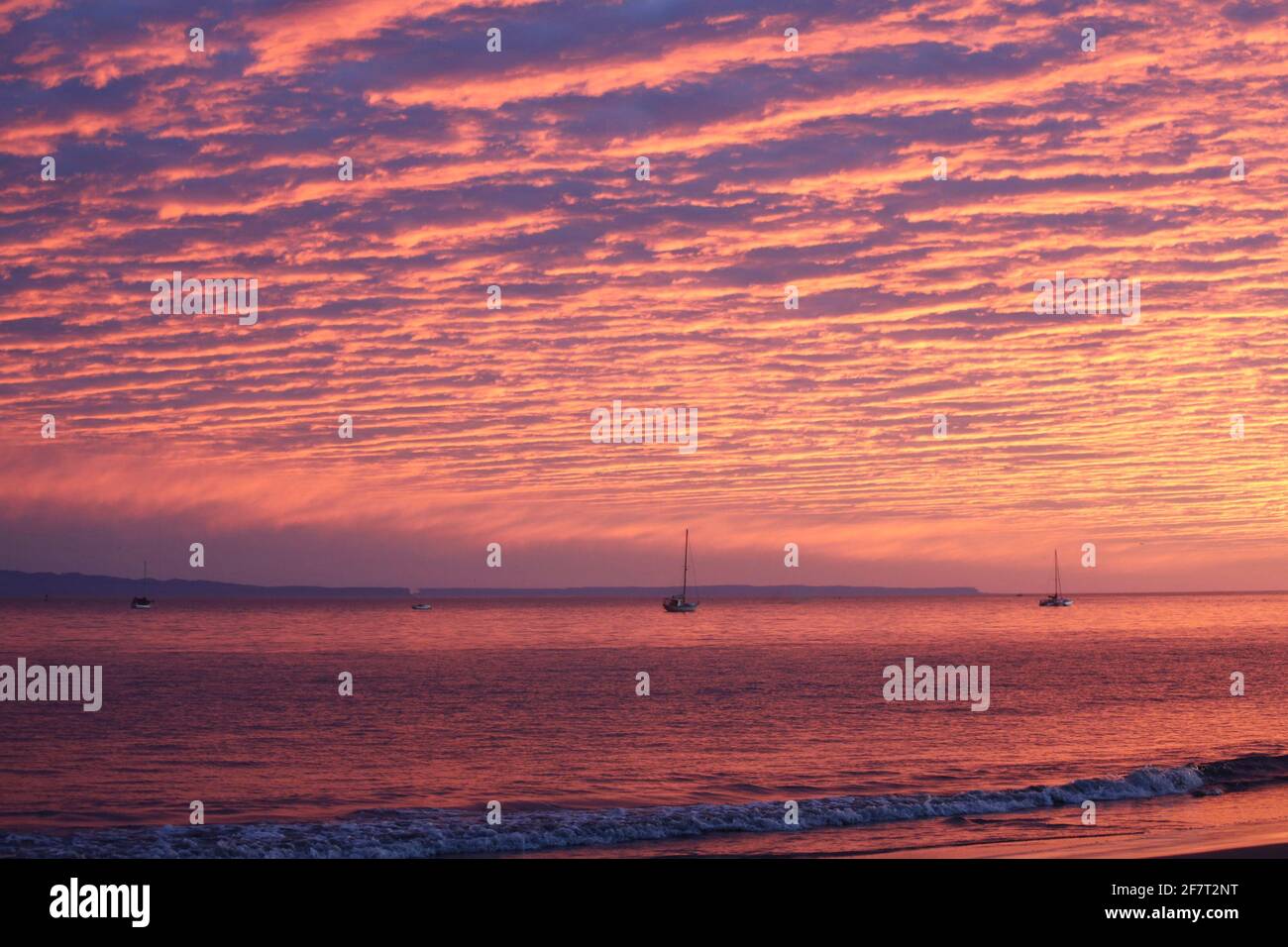 Santa Barbara Sunset, East Bech Stock Photo - Alamy