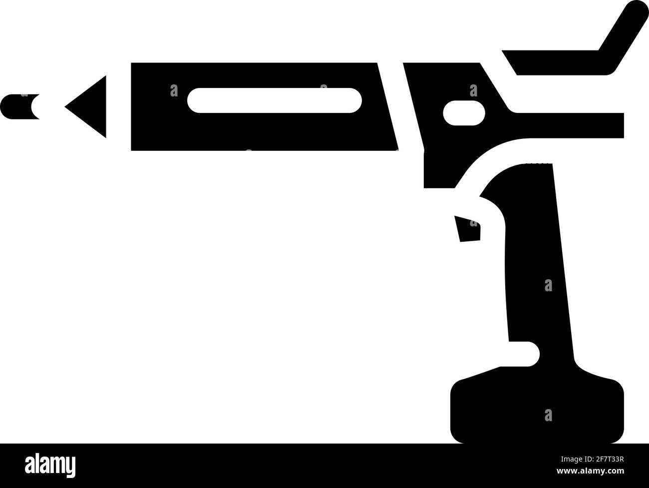 cordless sealant gun tool glyph icon vector illustration Stock Vector ...