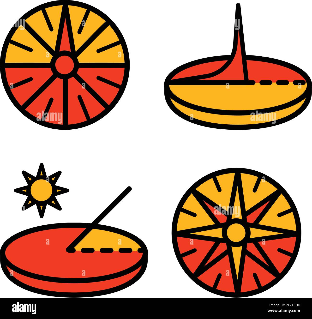 sundial color simple style vector icons set Stock Vector Image & Art - Alamy