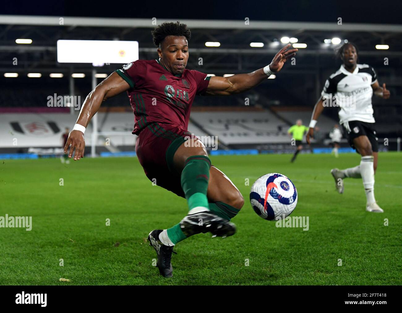 Wolverhampton Wanderers' Adama Traore controls the ball during the ...