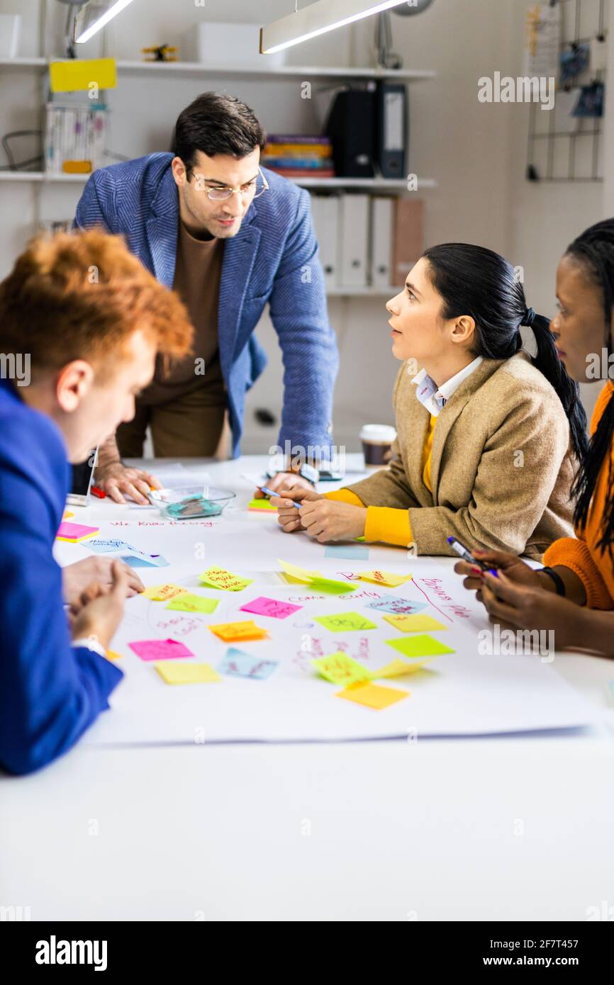 Project managers and employees brainstorming on ideas - Multi-ethnic ...