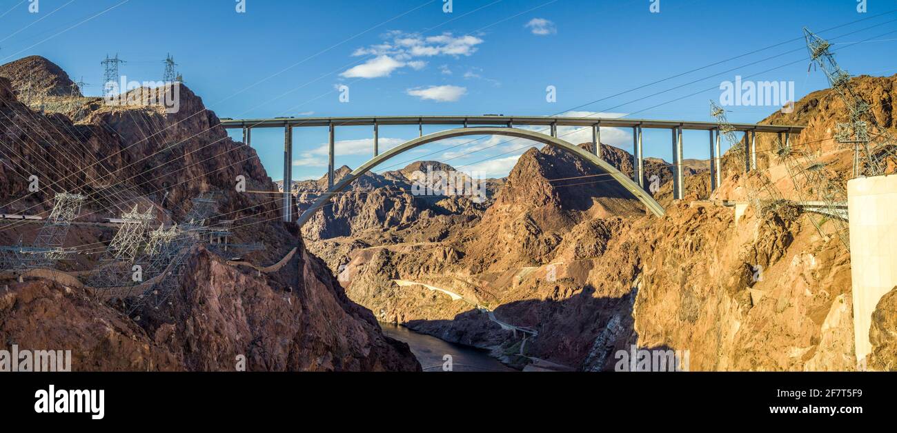 Arch Bridge by the Hoover Dam, Nevada-Arizona border Stock Photo - Alamy