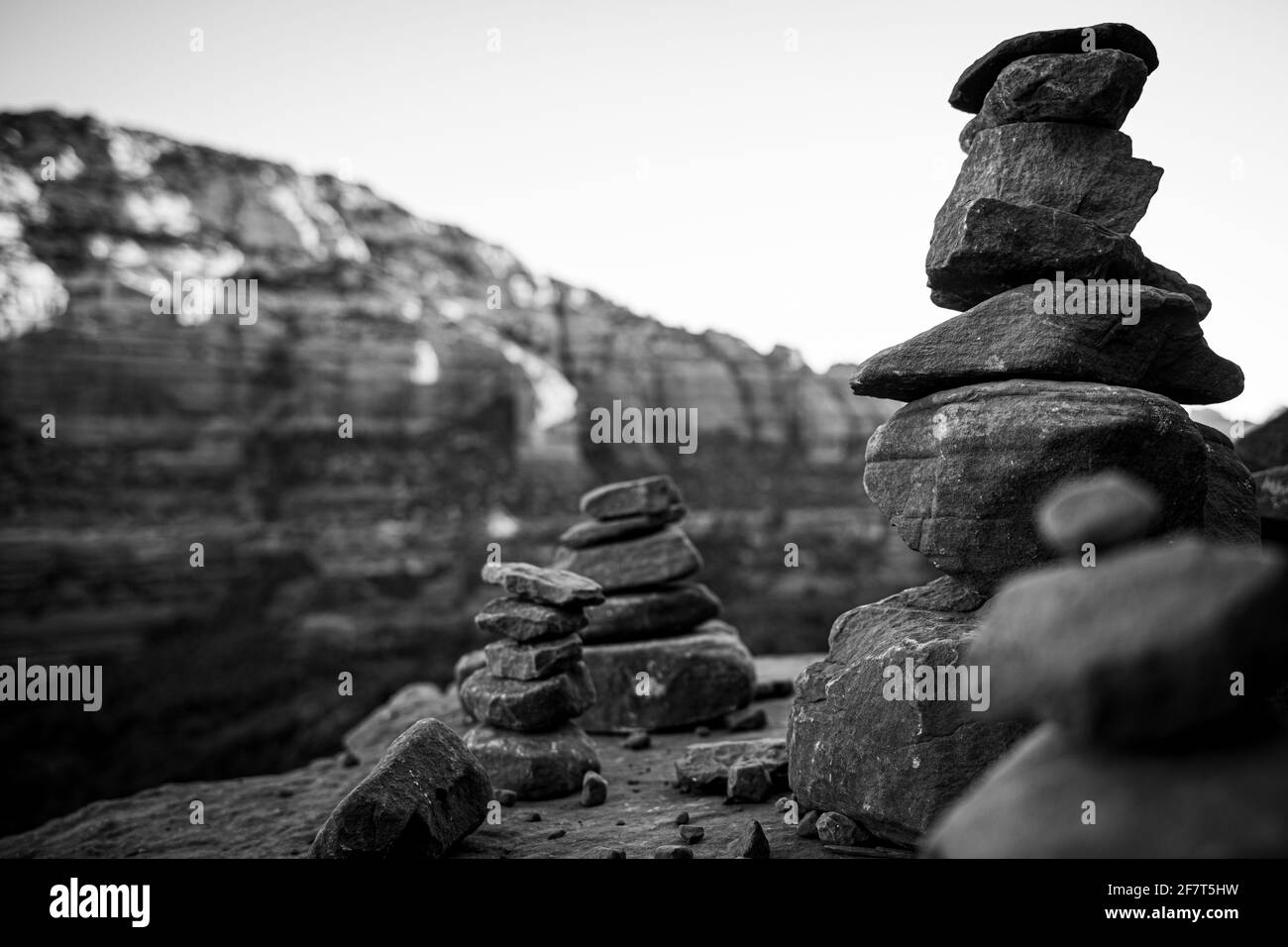 Grayscale shot of zen stones Stock Photo - Alamy