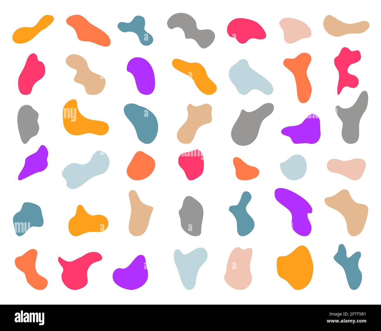 Irregular color spots, blotch, inkblot. Organic shapes. Specks, flecks ...