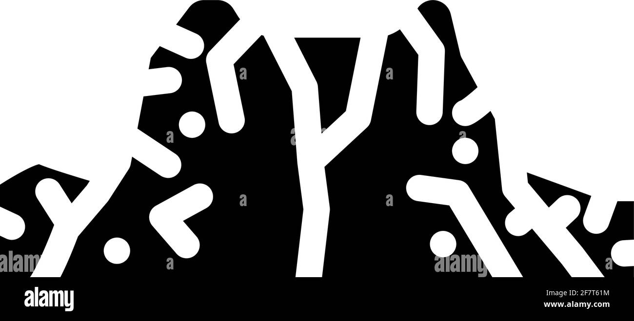 caldera volcano glyph icon vector illustration black Stock Vector Image ...