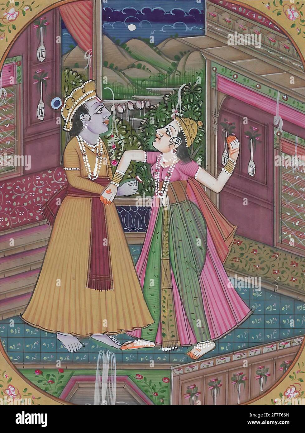 Colorful illustration of an Indian traditional art Stock Photo - Alamy