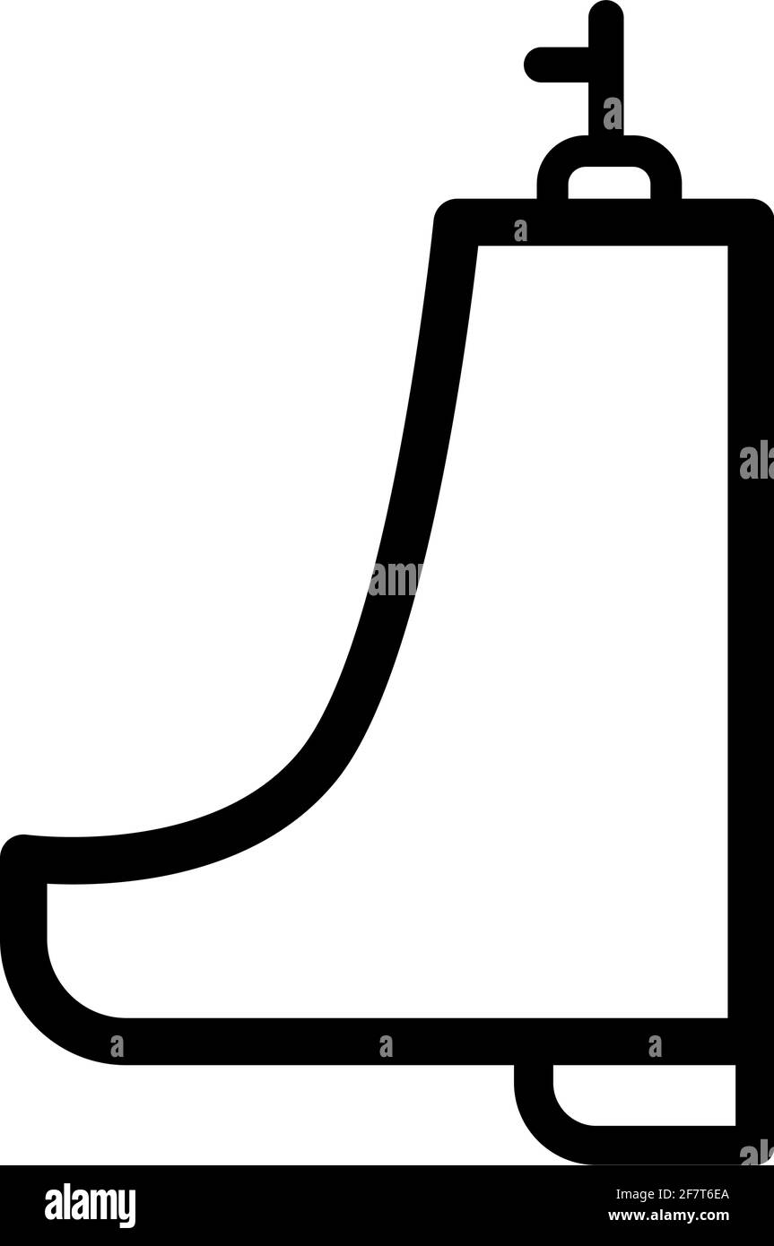 Urinal outline icon. Thin linear urinal outline icon isolated on white ...