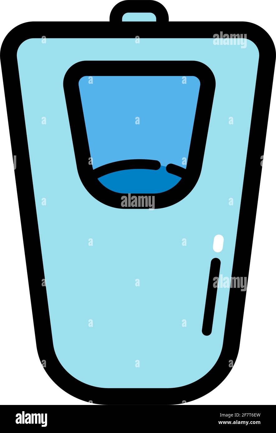 Urinal outline icon. Thin linear urinal outline icon collection ...