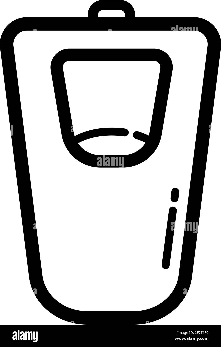 Urinal outline icon. Thin linear urinal outline icon isolated on white background. Line vector ...