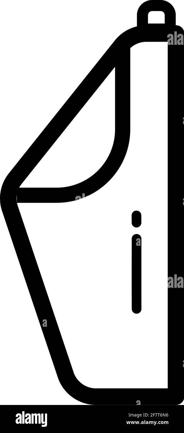 Urinal outline icon. Thin linear urinal outline icon isolated on white ...