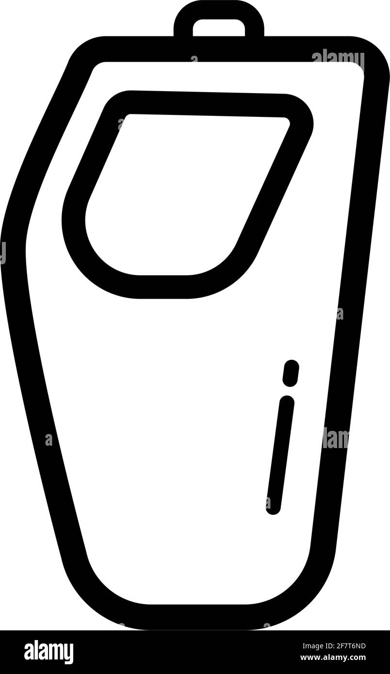 Urinal outline icon. Thin linear urinal outline icon isolated on white ...