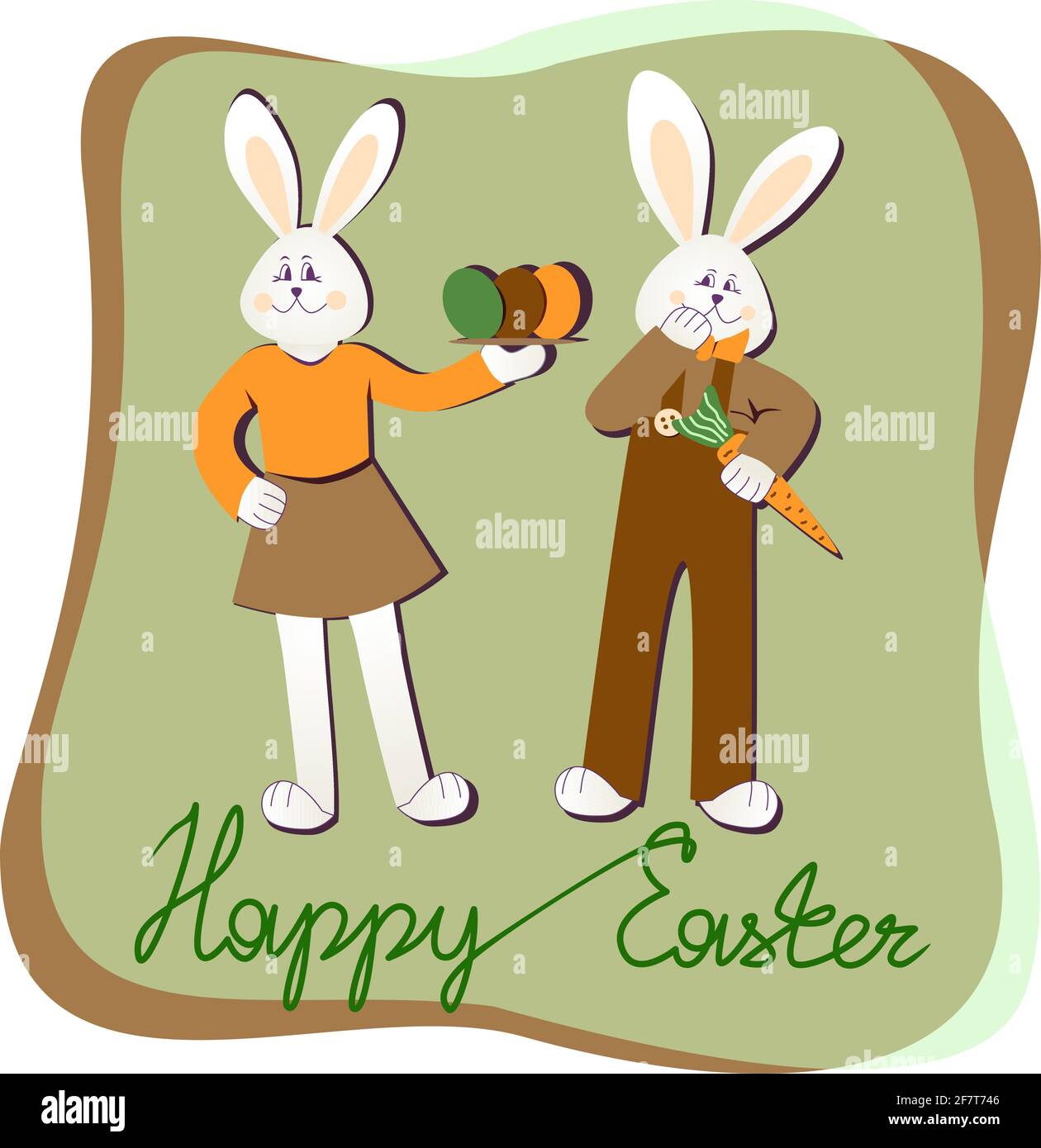 Rabbit line drawing Cut Out Stock Images & Pictures - Alamy