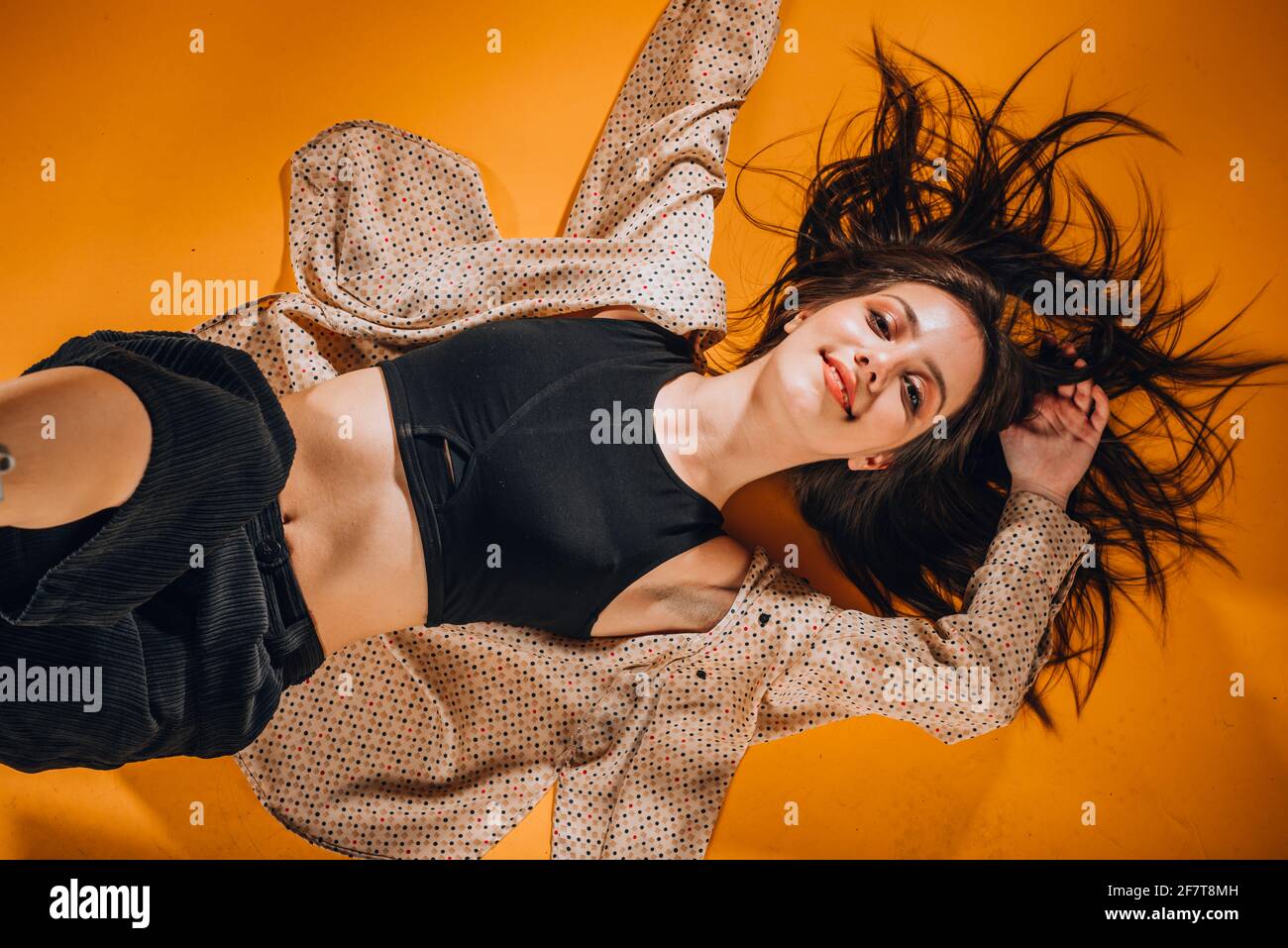 Modern dancing woman performing modern style dance moves Stock Photo ...