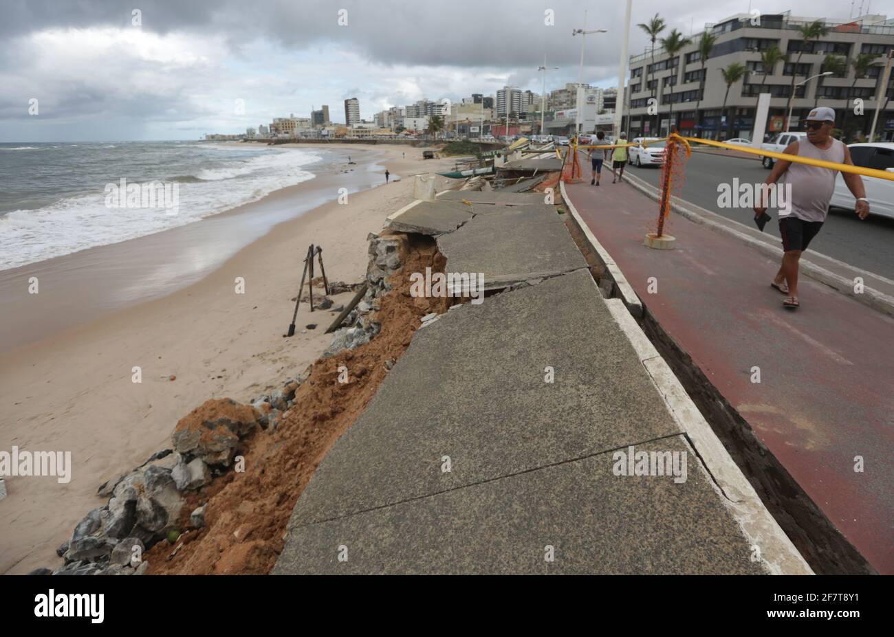 salvador, bahia / brazil - May 30, 2017: View of destruction caused by ...
